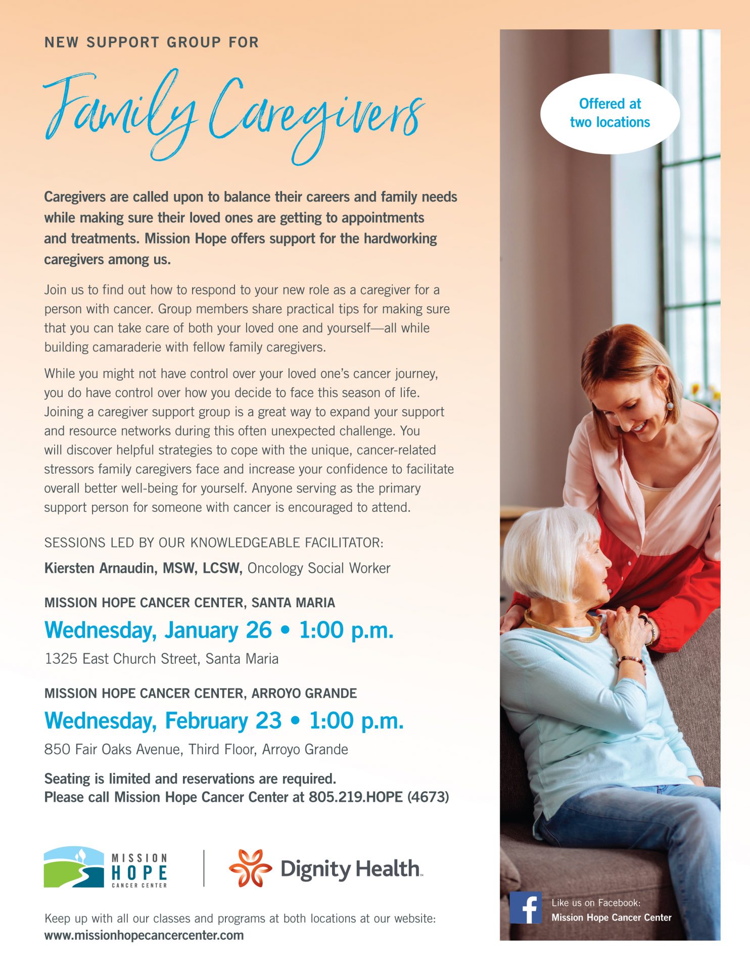 Support Groups & Calendar | Mission Hope Cancer Center - Santa Maria ...