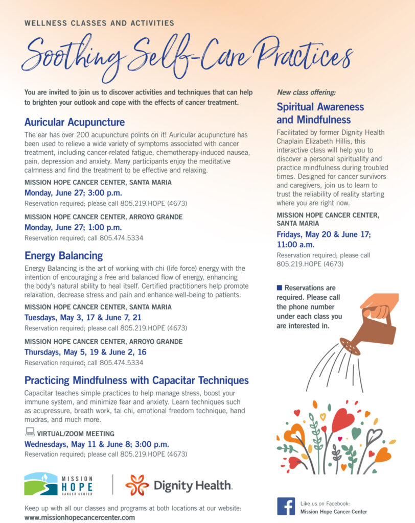 Support Groups & Calendar | Mission Hope Cancer Center - Santa Maria ...